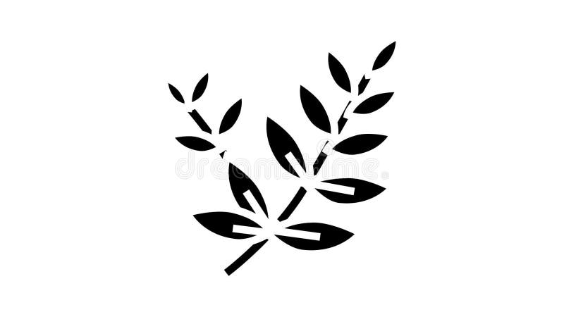 Leaf Spring Glyph Icon Animation Stock Video - Video of garden, element ...