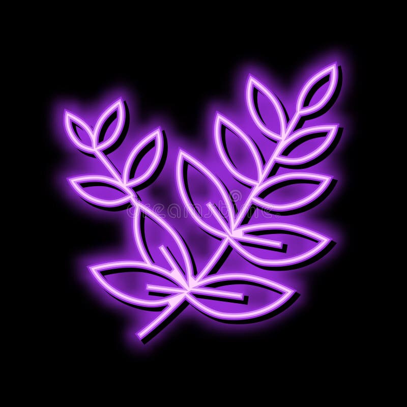 Leaf Spring Neon Glow Icon Illustration Stock Vector - Illustration of ...