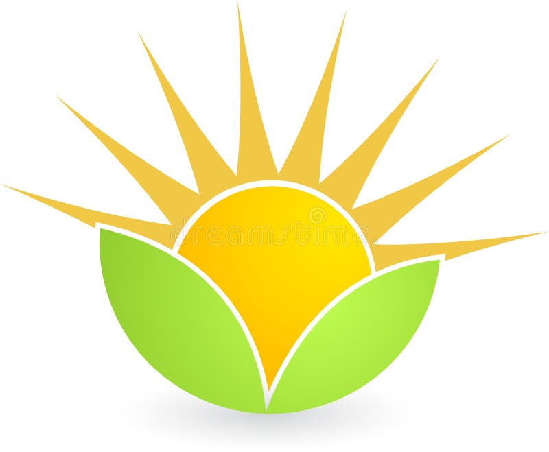 Leaf sun stock illustration. Illustration of curved, circle - 18074367