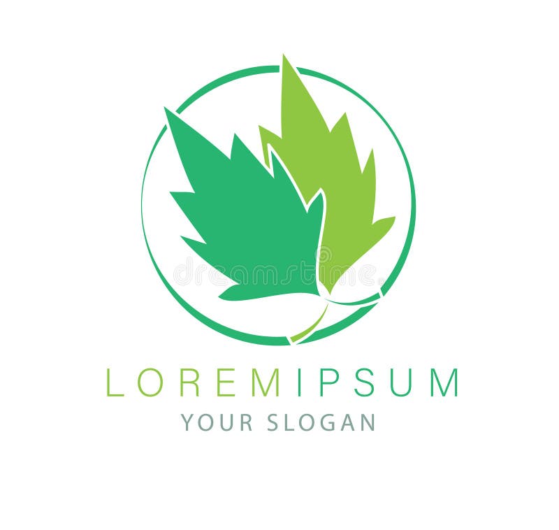 Leaf Symbol Vector Icon Illustration Stock Vector - Illustration of ...