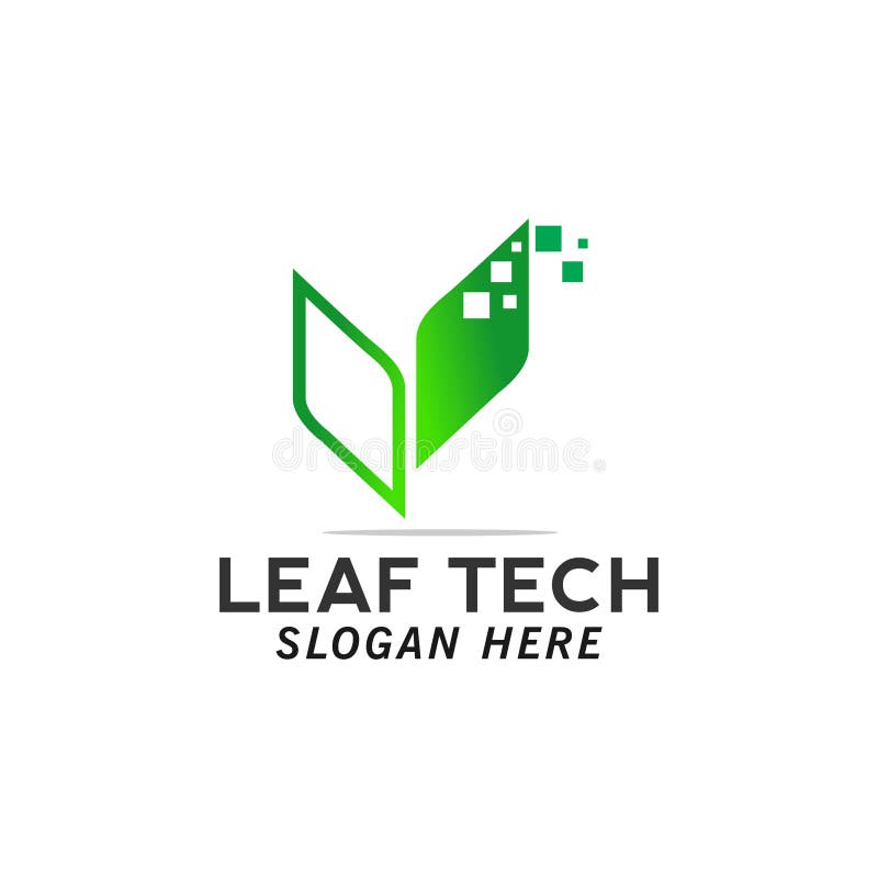 Leaf Tech Logo Design for Business Icon Sign Template Vector Modern Stock Vector - Illustration ...