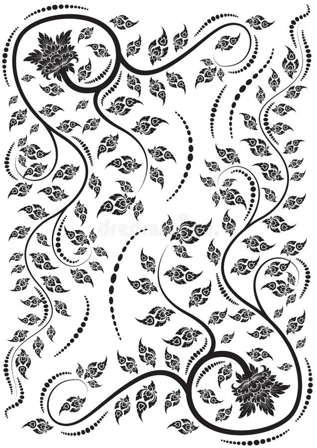 Leaf thai style stock vector. Illustration of decorative - 50344057