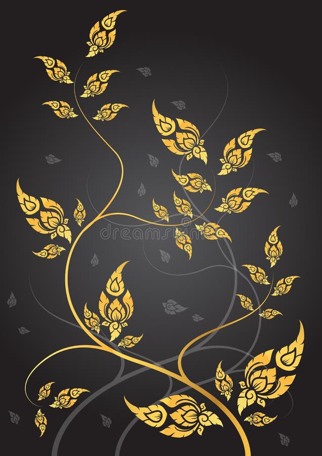 Leaf thai style stock vector. Illustration of decorative - 50344057