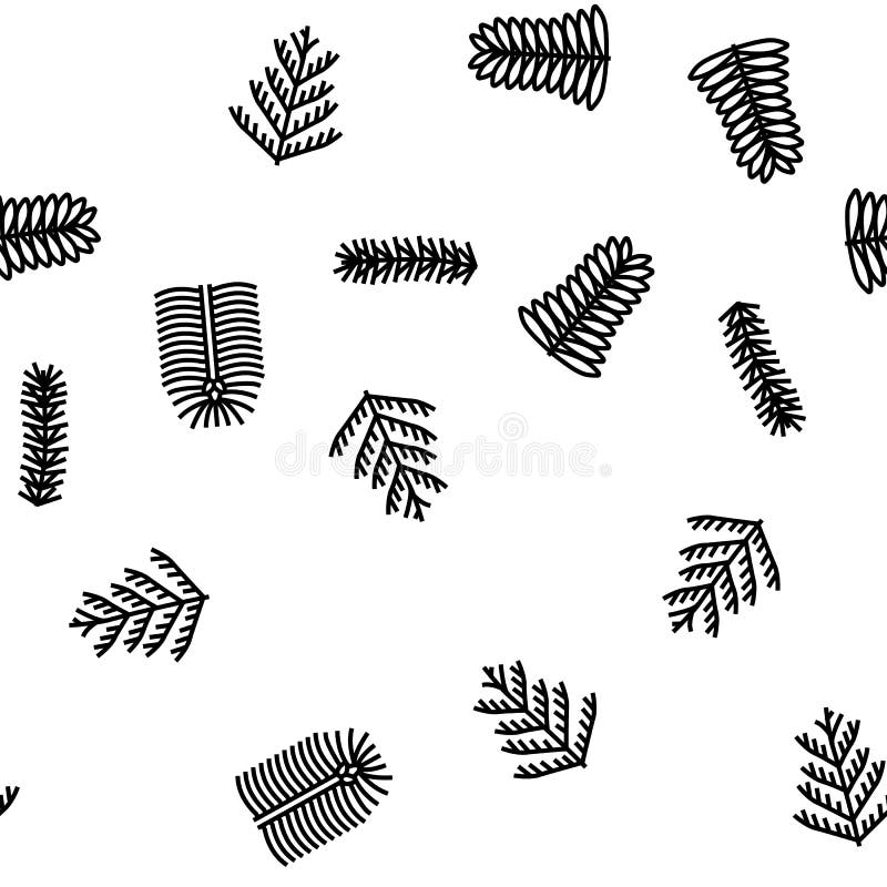 Leaf of Tree, Bush or Flower Vector Seamless Pattern Stock Vector ...