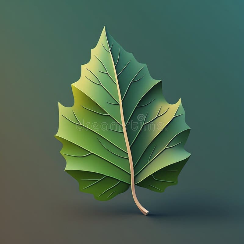 Leaf of Tree 3d Icon, Cartoon Minimal Style. Generative Ai Stock ...