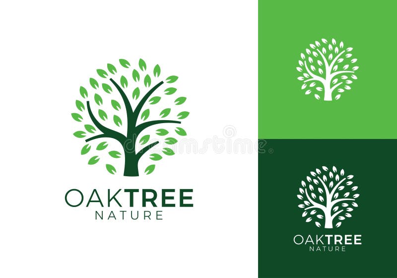 Leaf Tree Logo Design. Simple Creative Caring for the Environment ...
