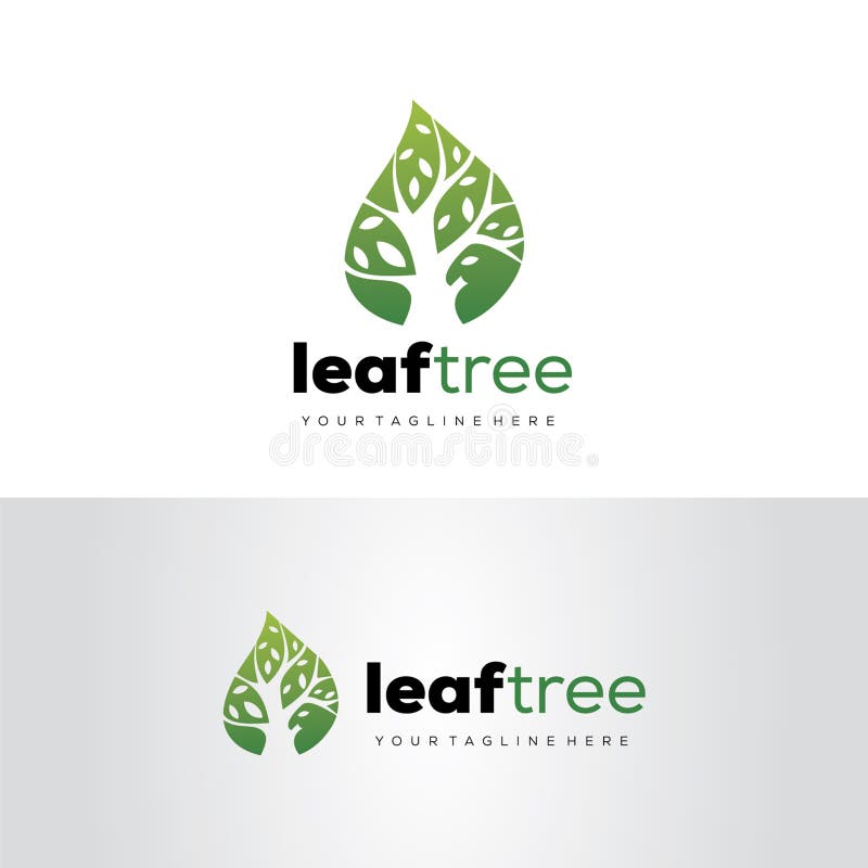 Leaf Tree Logo Design Template Stock Vector - Illustration of graphic ...