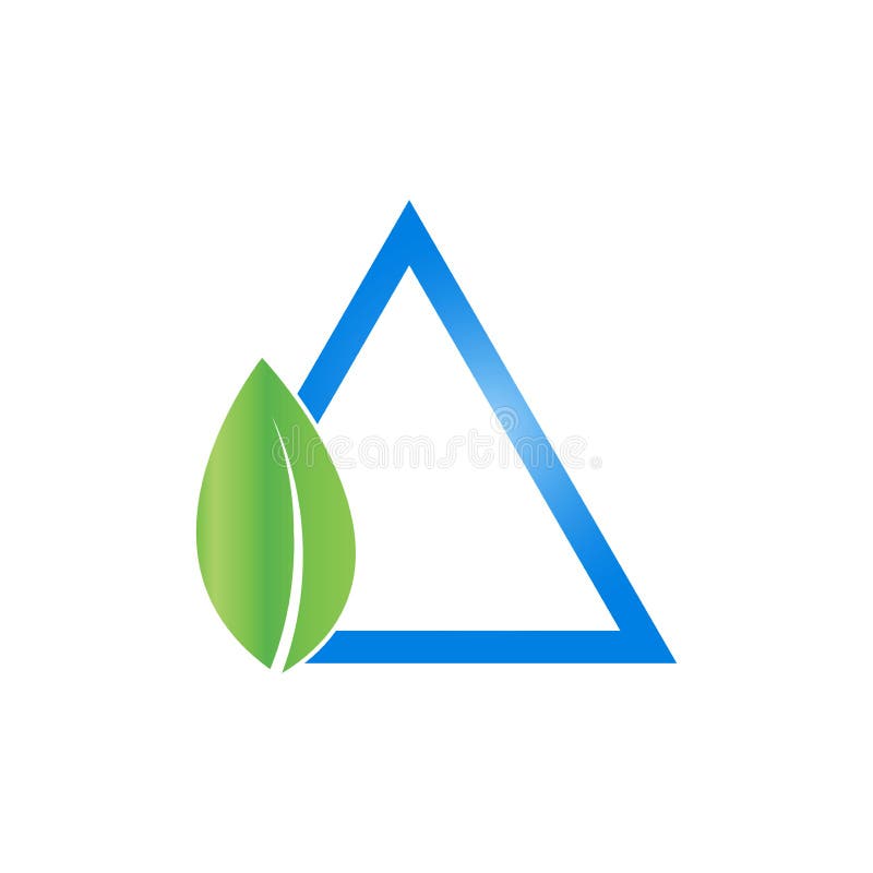 Leaf and Triangle Icon. Logo Design Template Stock Vector ...