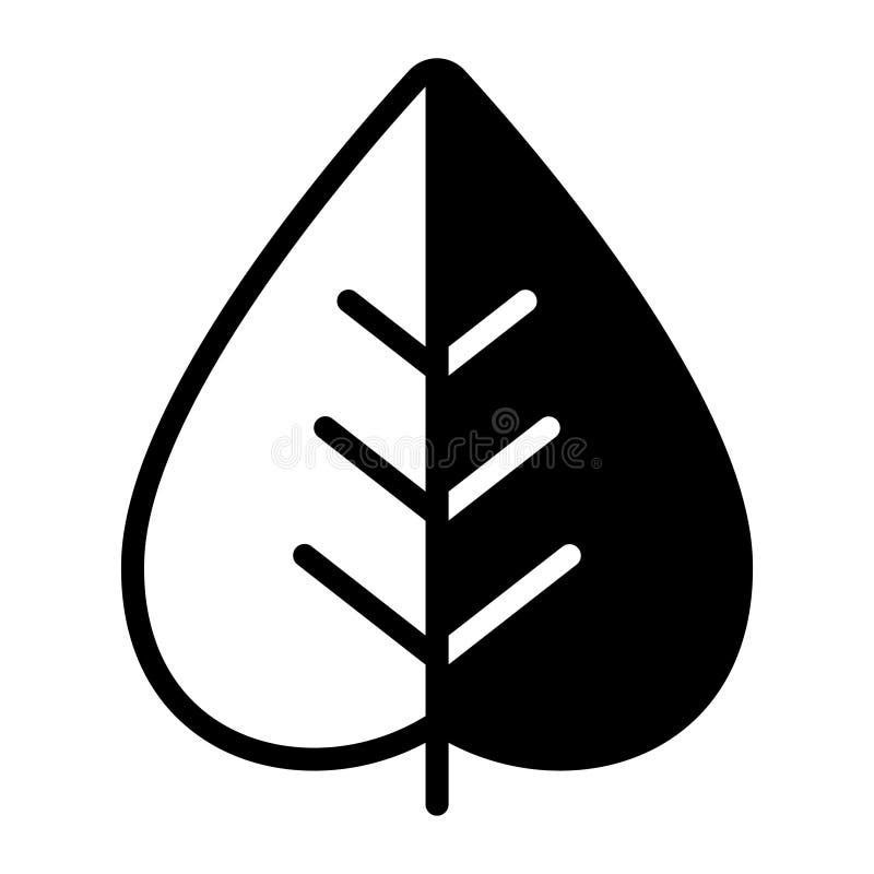 Leaf Vector Black Filled Outline Icon. Modern Thin Line Symbols ...