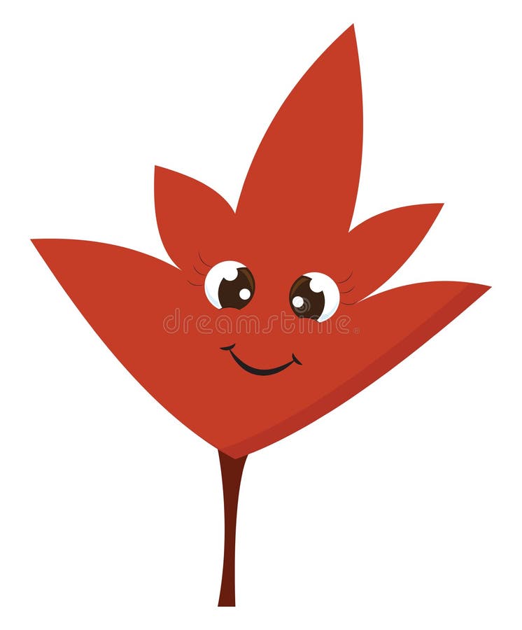 Smiling leaf stock vector. Illustration of leaf, fall - 25471470