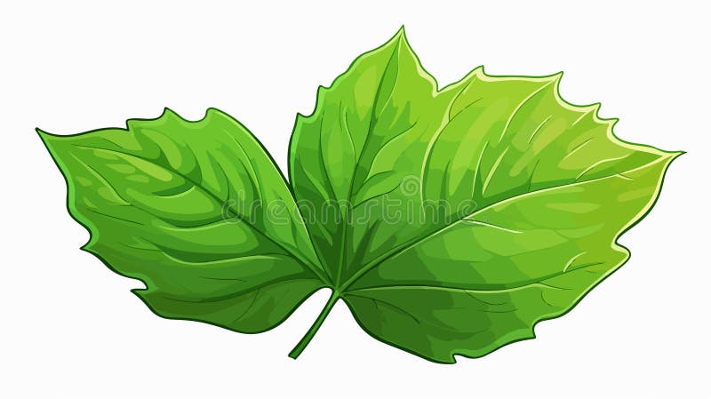 Leaf Vector Drawing Cartoon Vector Illustration Stock Illustration ...