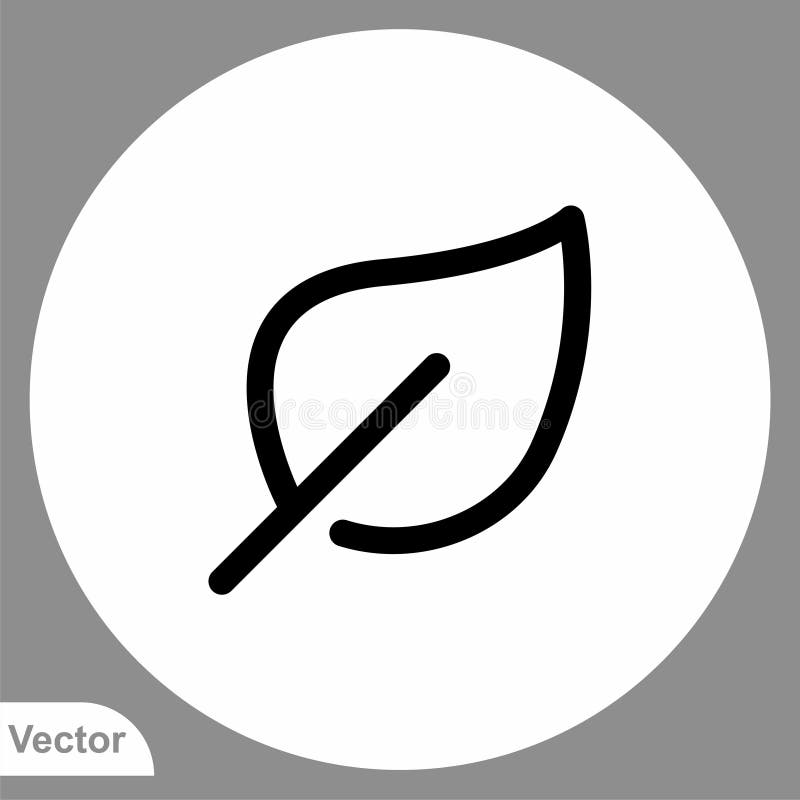 Leaf Vector Icon Sign Symbol Stock Illustration - Illustration of ...