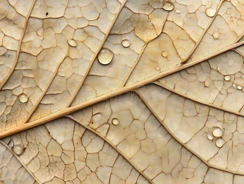 Leaf Vein Structure Close-up Greenery Botany Stock Illustration ...