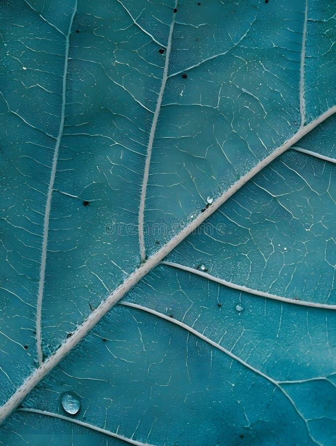 Leaf Vein Structure Close-up Greenery Botany Stock Illustration ...