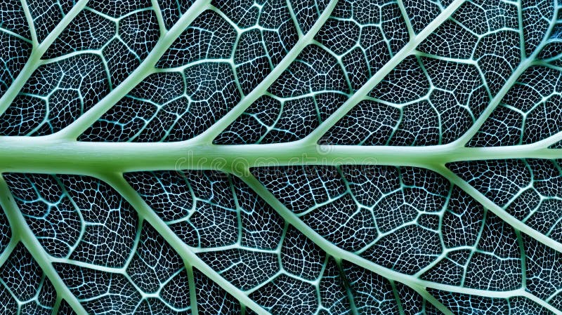 Leaf Vein Structure Macro Closeup Detailed of a Leafs Intricate Vein ...