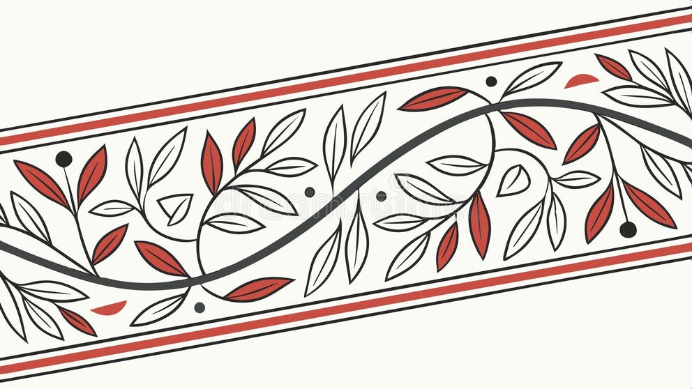 Leaf Vine Border, Nature Elegant Design for Decorative Frames and ...