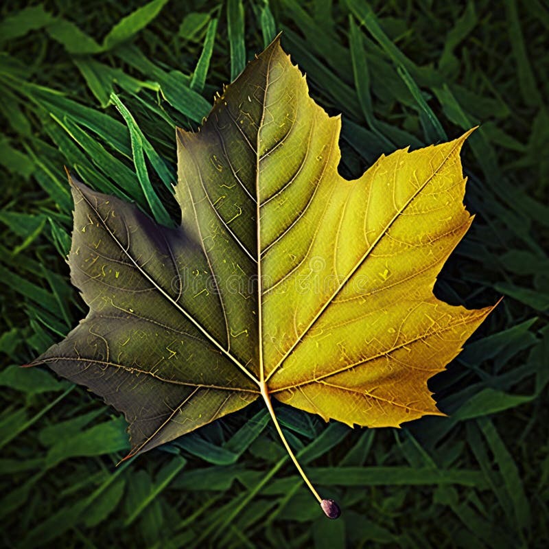 A Leaf with Water Drops on it in the Sunlight Stock Illustration ...