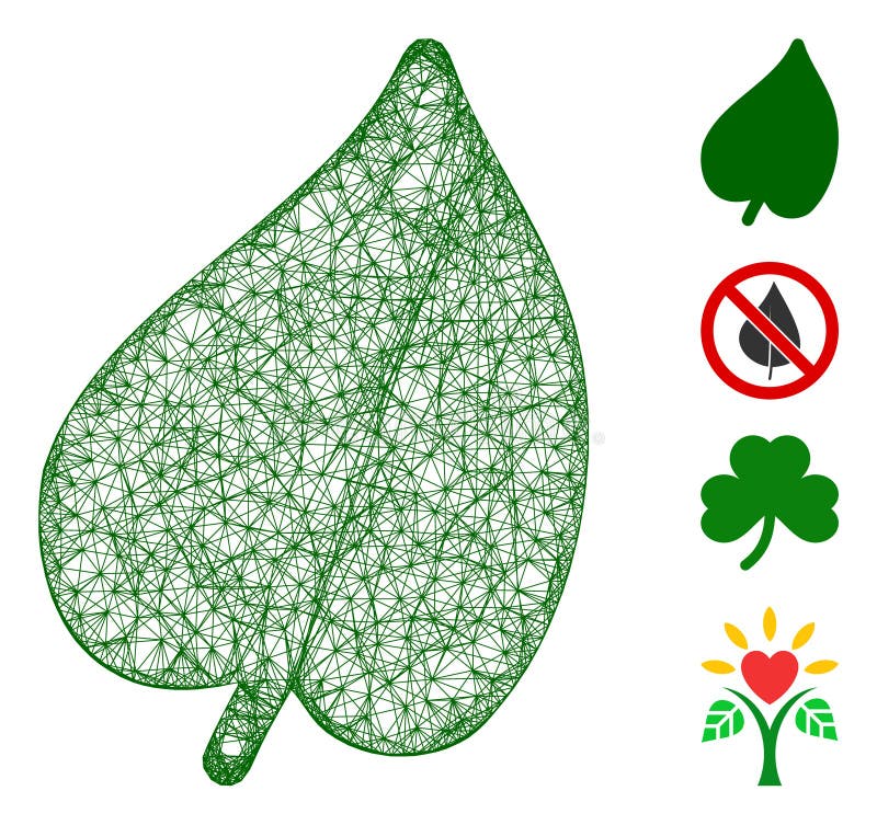 Leaf Web Vector Mesh Illustration Stock Illustration - Illustration of ...