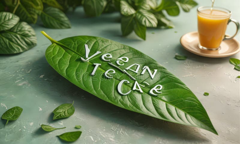 Leaf with the Word Vega on it Stock Illustration - Illustration of ...