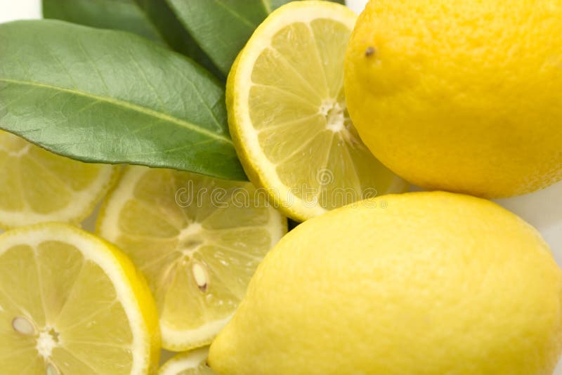 Plasterki Cytryna Funt Zasychają Na Błękitnym Talerzu Zdjęcie Stock ...