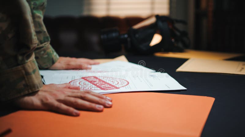 Leafing through Top Secret Documents Stock Image - Image of army ...
