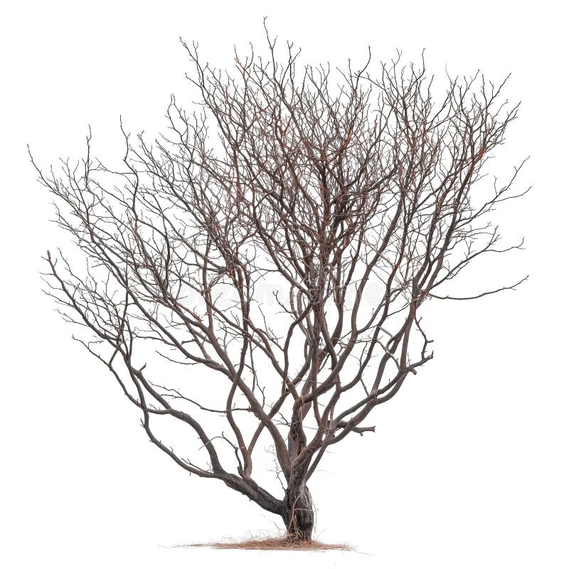 Leafless Tree with Intricate, Twisting Branches Isolated on a ...
