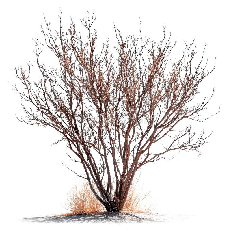 Leafless Tree with Intricate, Twisting Branches Isolated on a ...