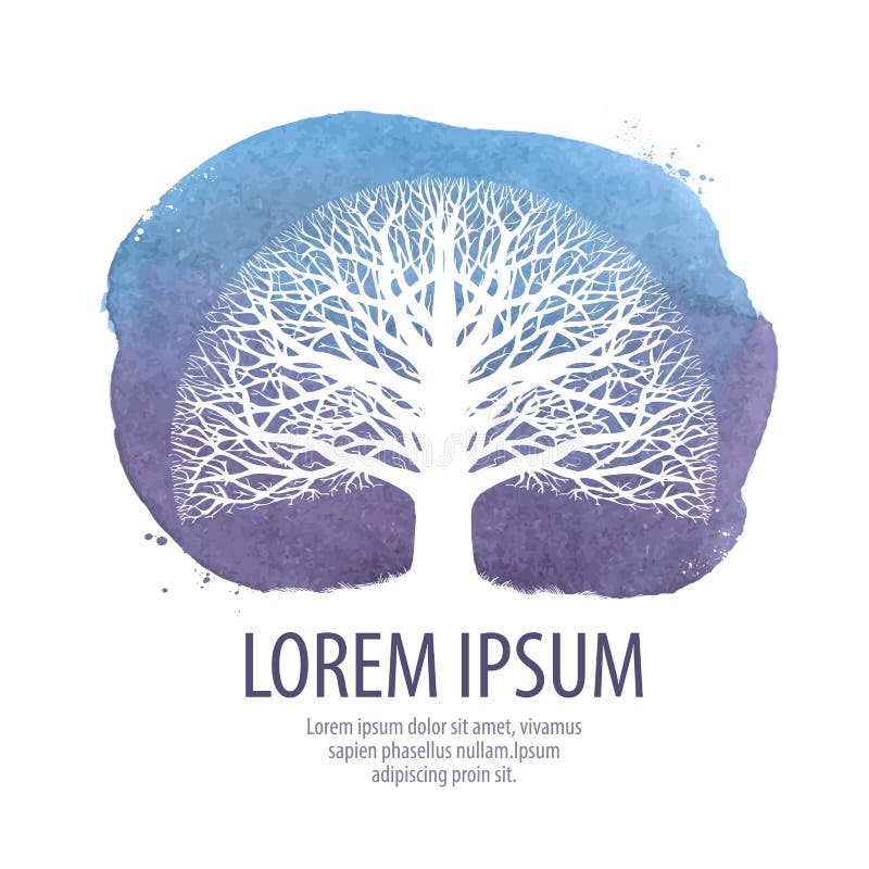 Tree Logo. Silhouette of Oak Icon. Nature, Ecology Symbol. Vector ...