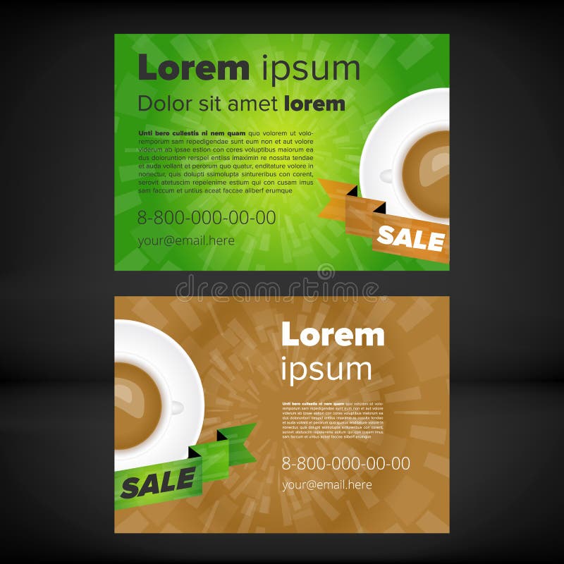 Leaflet Coffee Shop, Coffee Cup in Vector EPS Stock Vector ...