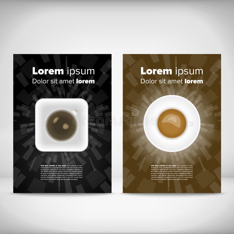 Leaflet Coffee Shop, Coffee Beans in Vector Stock Vector - Illustration ...