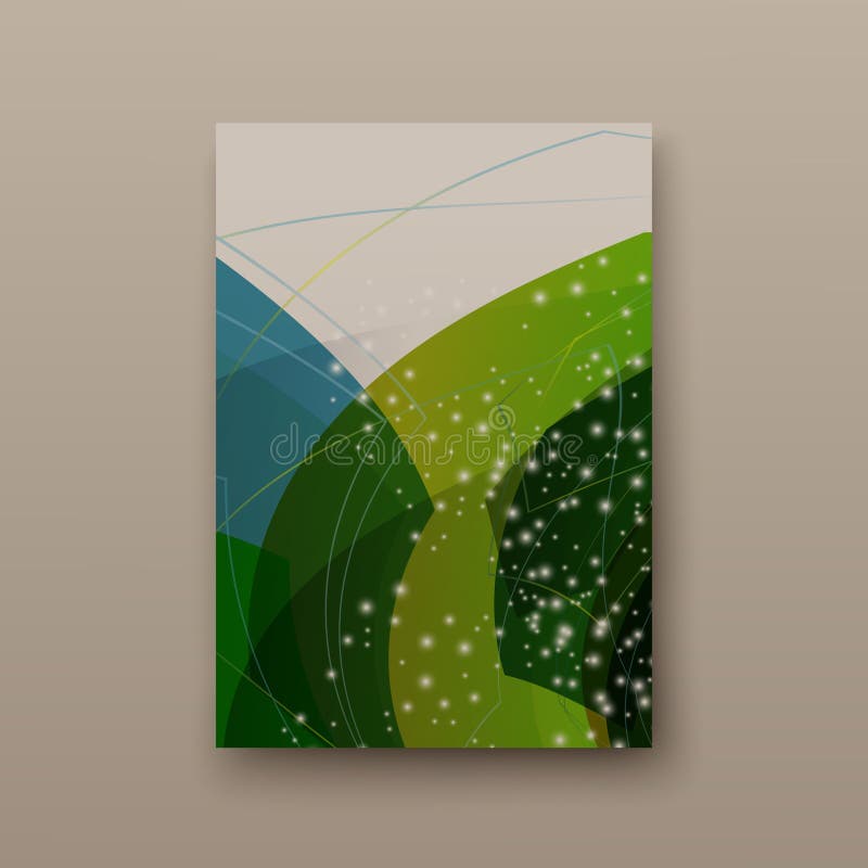 Leaflet Cover Presentation Abstract Geometric Background, Layout in A4 ...