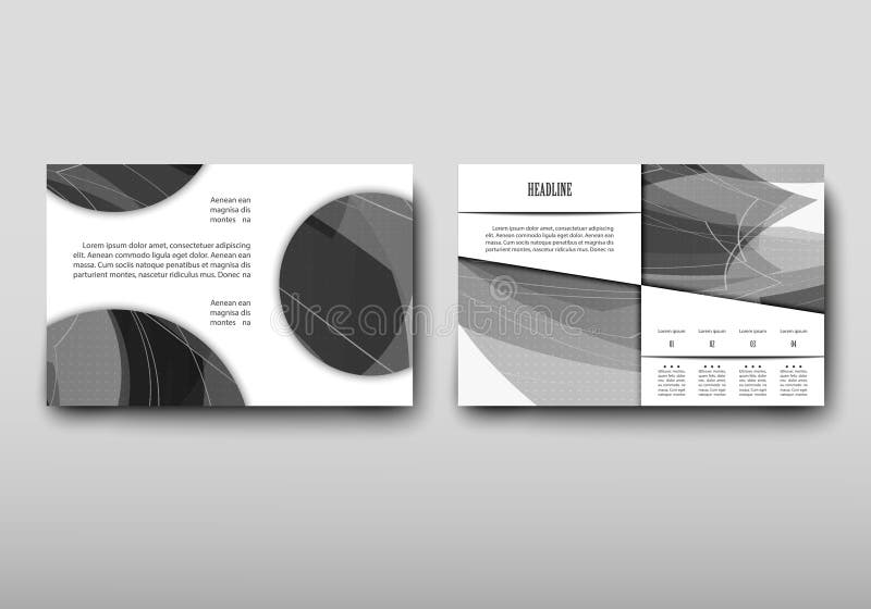 Leaflet Cover Presentation Abstract Geometric Background, Layout in A4 ...