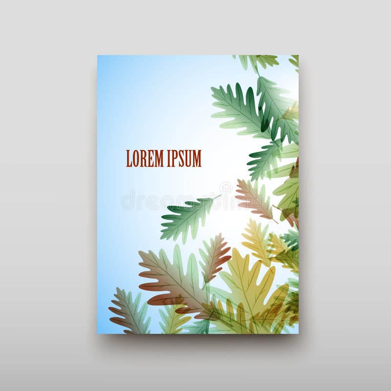 Leaflet Cover Presentation Abstract Geometric Background, Layout in A4 ...