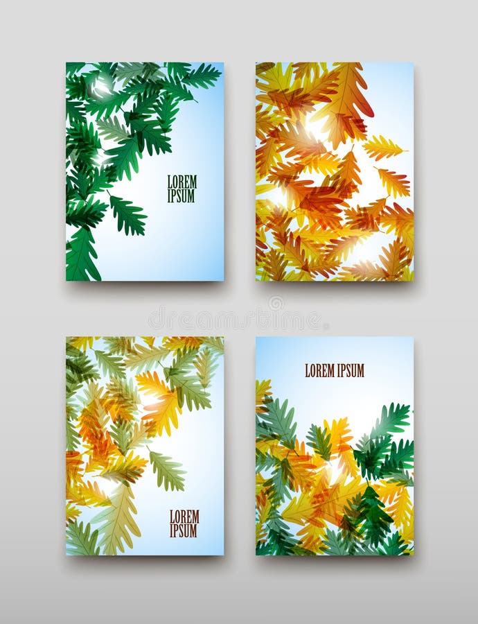 Leaflet Cover Presentation Abstract Geometric Background, Layout in A4 ...