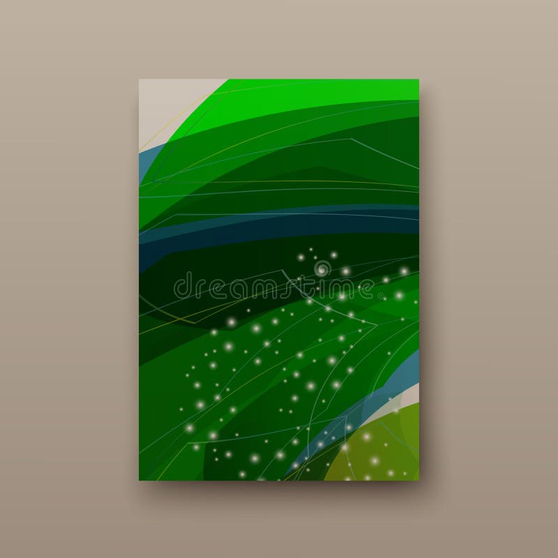 Leaflet Cover Presentation Abstract Geometric Background, Layout in A4 ...