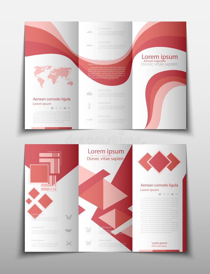 Leaflet Cover Presentation Abstract Geometric Background, Layout in A4 ...