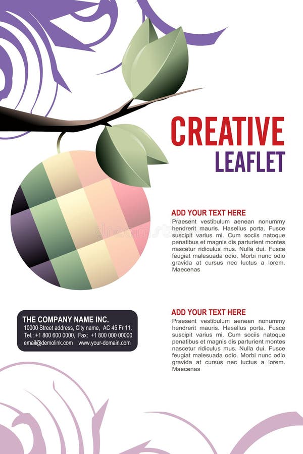 Leaflet design stock vector. Illustration of flower, beautiful - 31729333