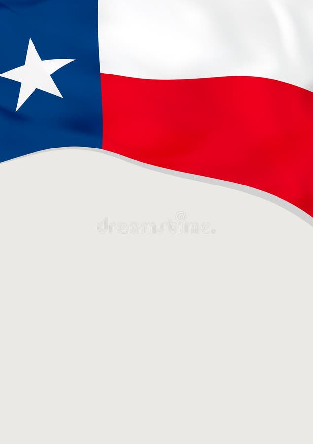 Leaflet Design with Flag of Texas, US. Vector Template Stock Vector ...
