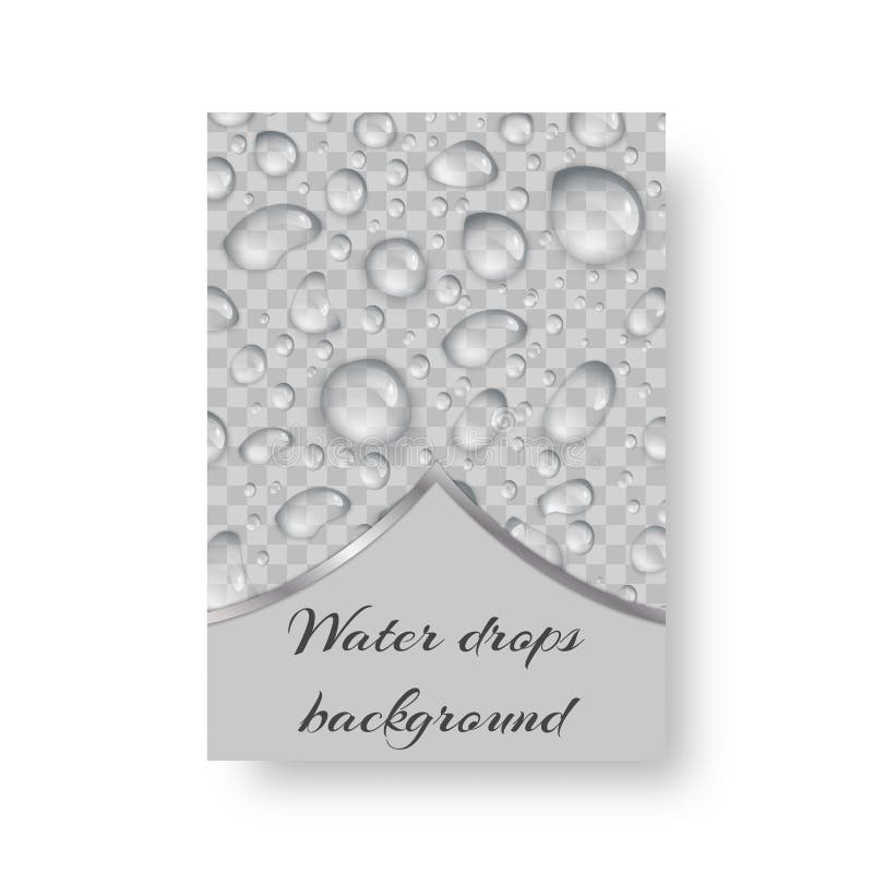 Leaflet with droplets stock vector. Illustration of event - 104220824