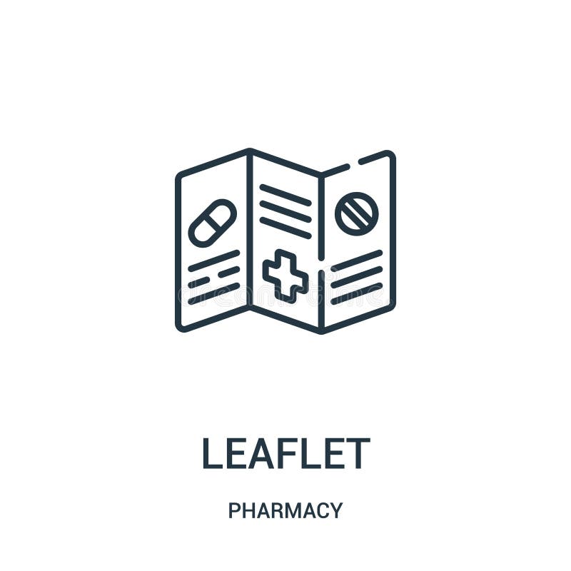 Leaflet Icon Vector from Pharmacy Collection. Thin Line Leaflet Outline ...