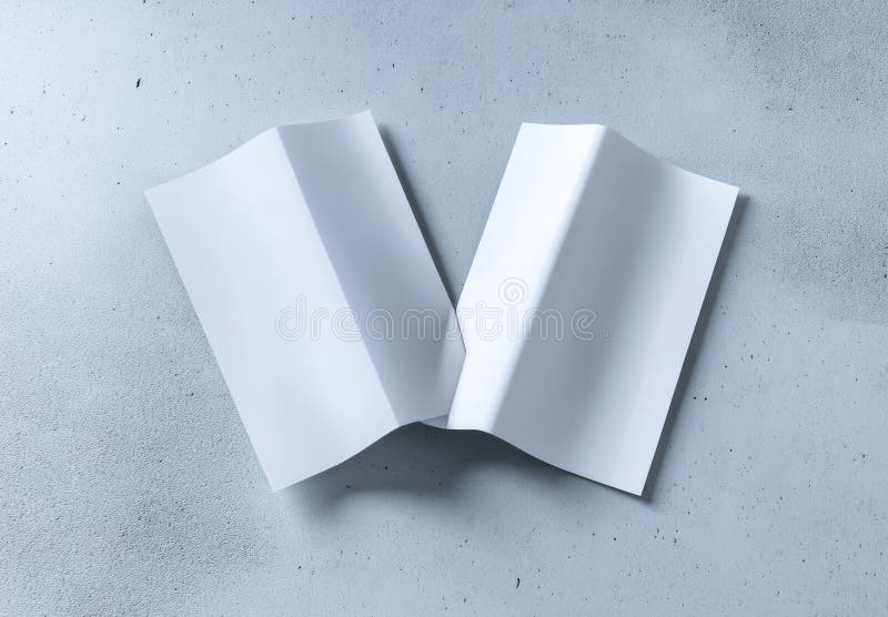 The Leaflet Mockup is Open on a Gray Background and Rendered in 3D ...