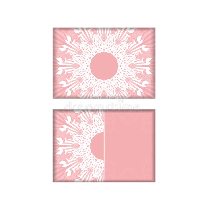 Leaflet in Pink with Luxurious White Ornamentation Prepared for ...