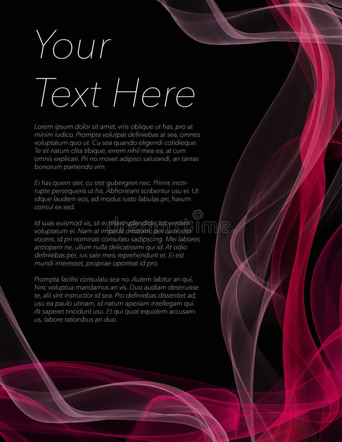 Leaflet, Poster or Flyer with Black Background and Red Coloured Stock ...