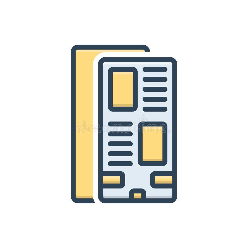 Color Illustration Icon for Leaflet Promo, Template and Flyer Stock ...