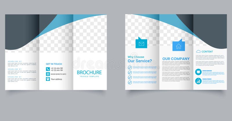 Leaflet Template. Creative Business Trifold Brochure Template, Trifold ...