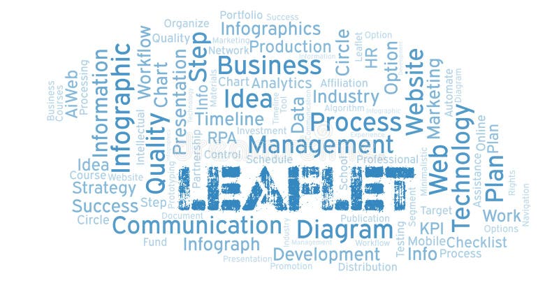 Leaflet Typography Word Cloud Create with the Text only. Stock ...