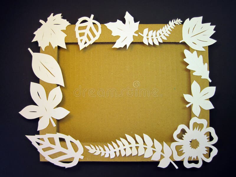 Leafs Frame. Paper Cutting. Stock Image - Image of flora, shape: 36968865