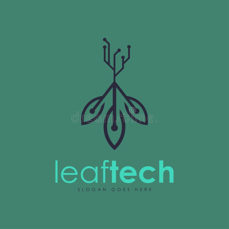 Leaftech Logo Design Concept Vector Stock Vector - Illustration of ...
