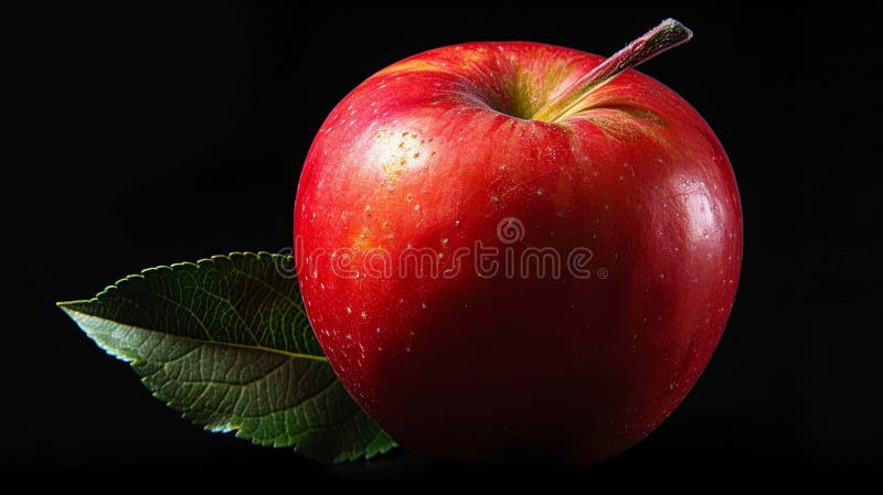 Leafy Apple Ripe for Picking Stock Image - Image of green, organic ...
