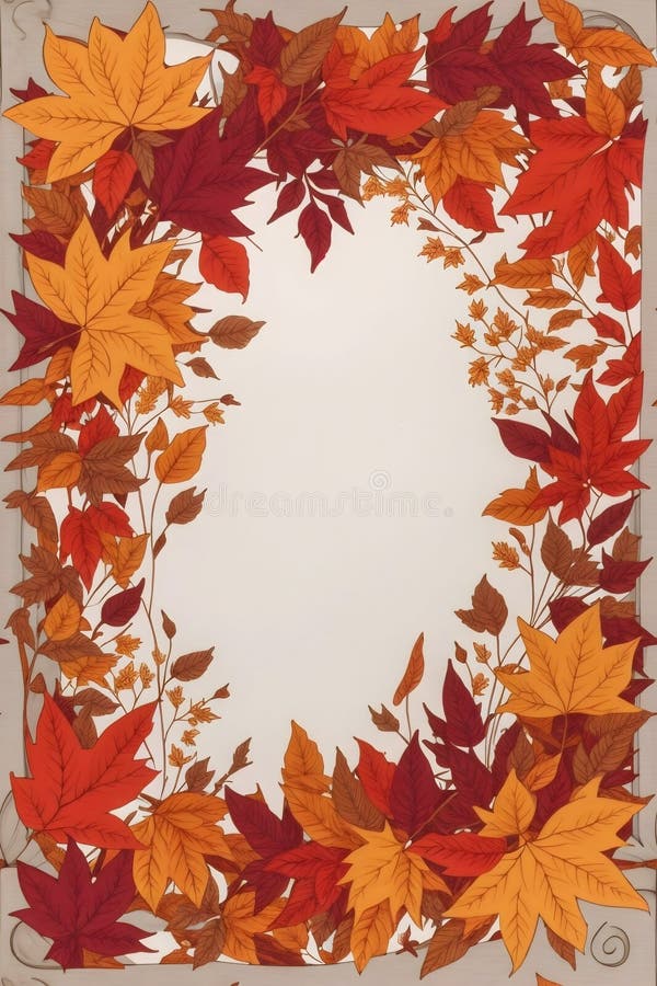 Leafy Border Graphics, Autumn Leaves Corner Designs, Nature S Fall ...